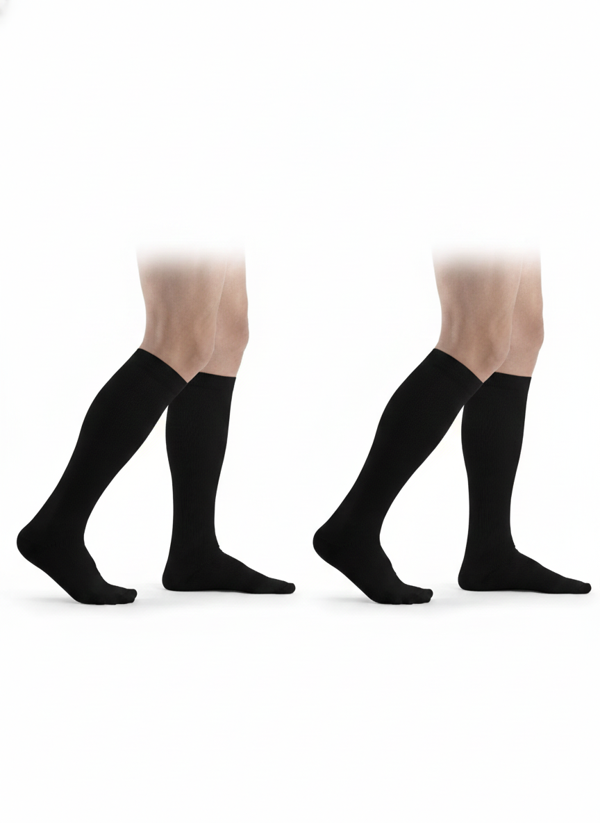 Sigvaris Samson Kniestrümpfe Schwarz | Doppelpack